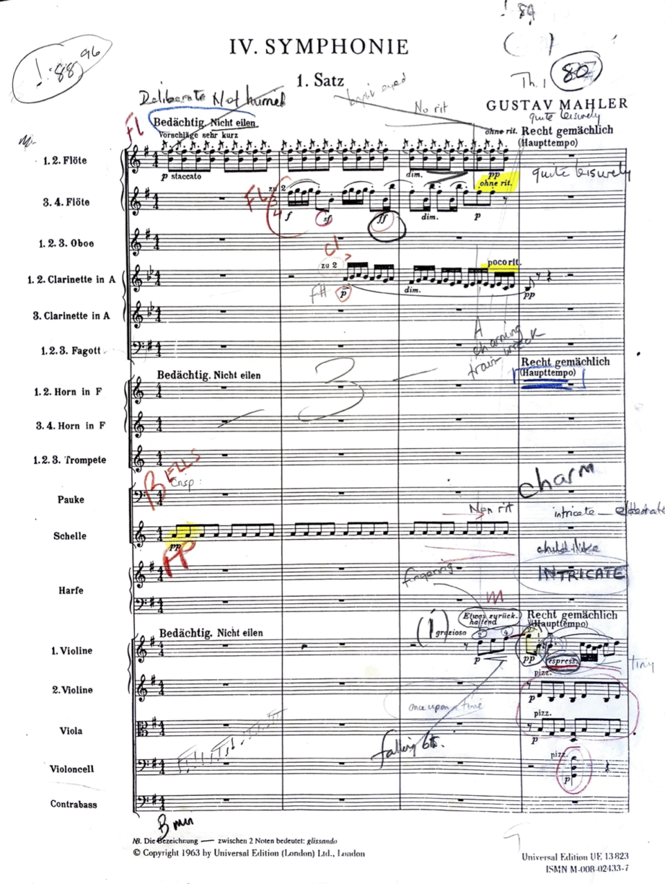 Mahler - Symphony no. 4 - Ben's Score - Ben Zander